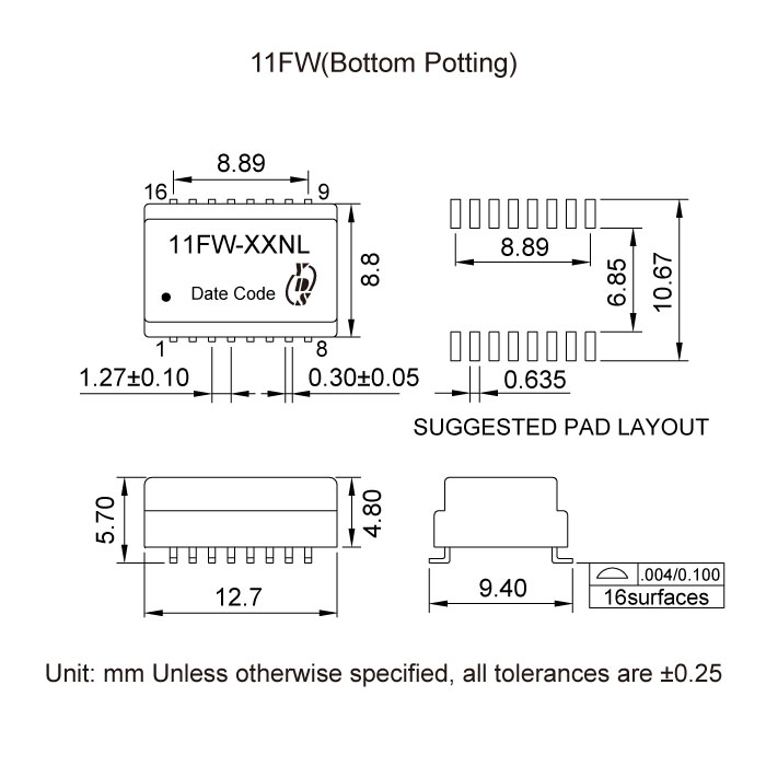 11FB Series 10/100 Base-T Single Port LAN Filter - Buy single port LAN ...